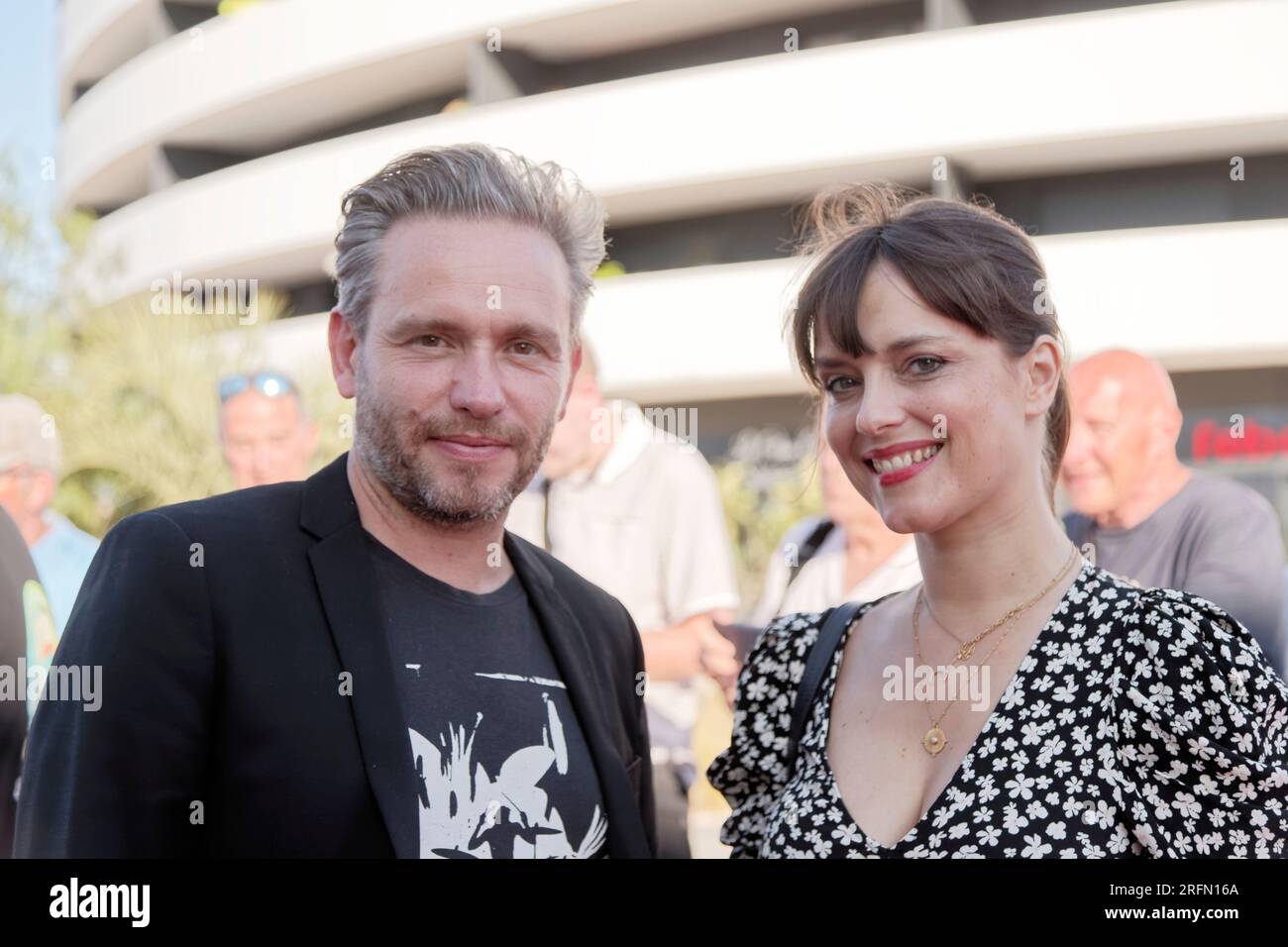 Cap of Agde, France. 24th June, 2023. David Maltese and a guest attend ...