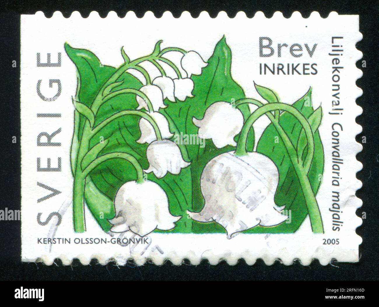 SWEDEN - CIRCA 2005: stamp printed by Sweden, shows Lily of the valley ...
