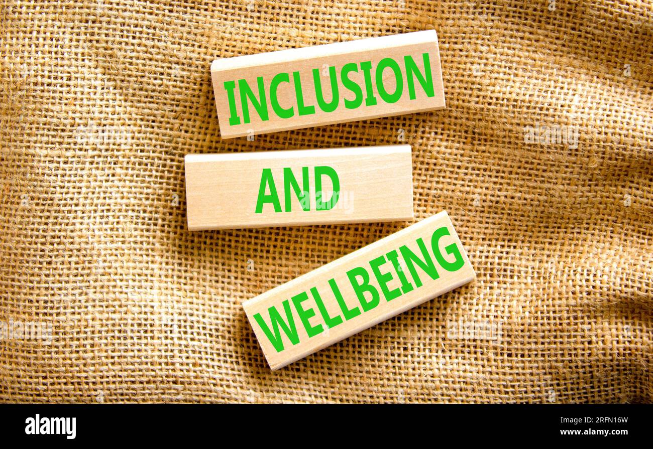 Inclusion and wellbeing symbol. Concept words Inclusion and wellbeing ...