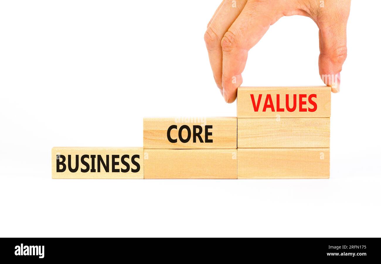 Business core values symbol. Concept words Business core values on ...