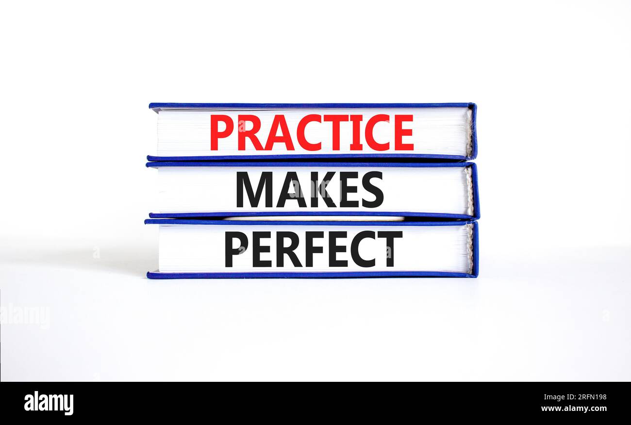 Practice makes perfect symbol. Concept words Practice makes perfect on ...