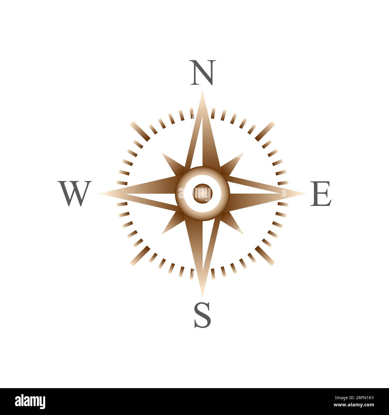 gold compass on white background. Vector illustration Stock Vector ...