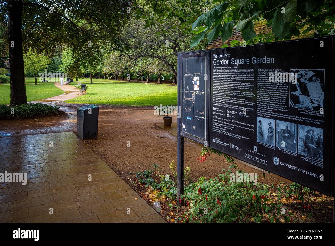 Gordon Square Garden in Bloomsbury, an intellectual and literary hub in ...