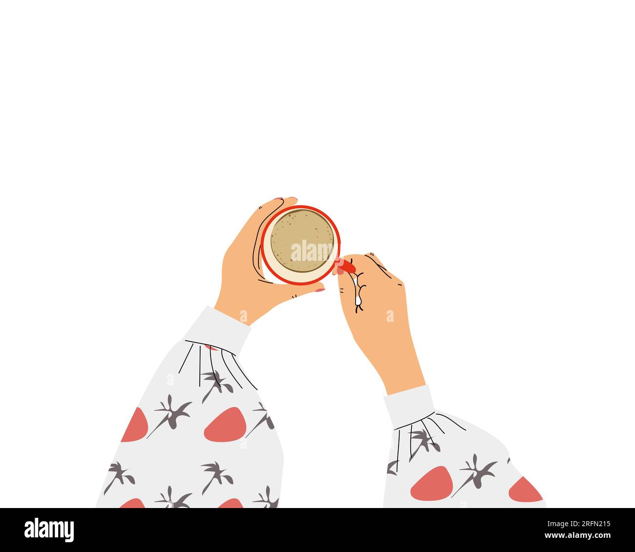 Top view women holding Stock Vector Images - Alamy