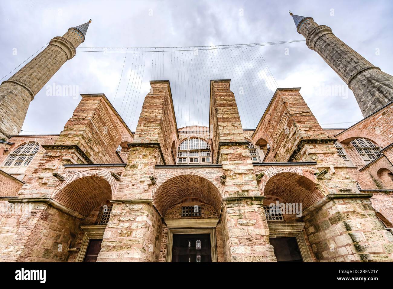 Entrance Minarets Hagia Sophia Mosque Istanbul Turkey. Emperor ...
