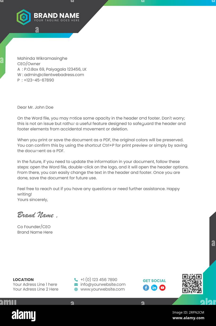 Minimal corporate business invoice Stock Vector Images - Alamy