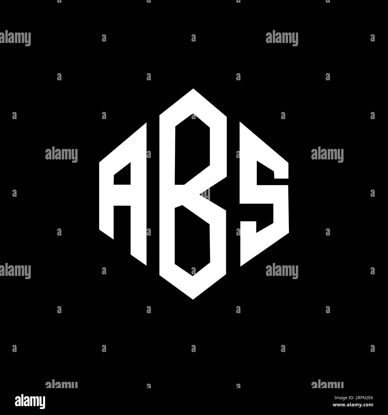 ABS letter logo design with polygon shape. ABS polygon and cube shape ...