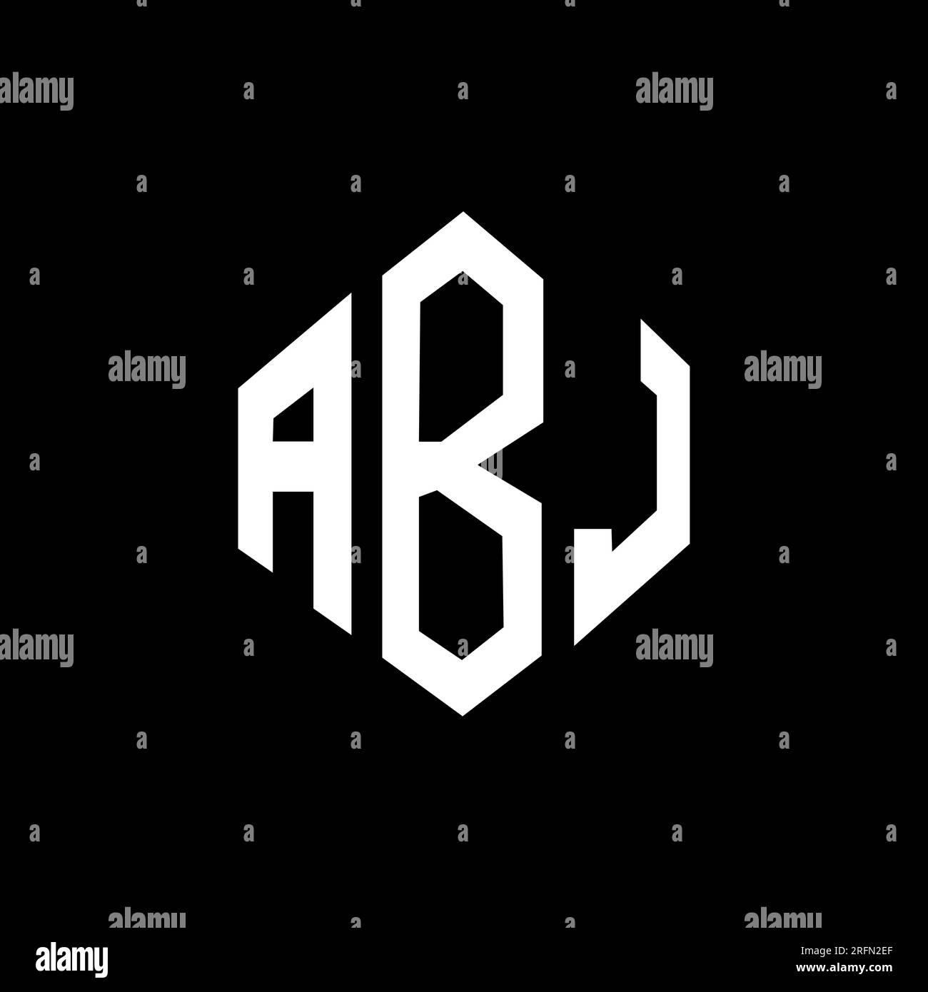 ABJ letter logo design with polygon shape. ABJ polygon and cube shape ...