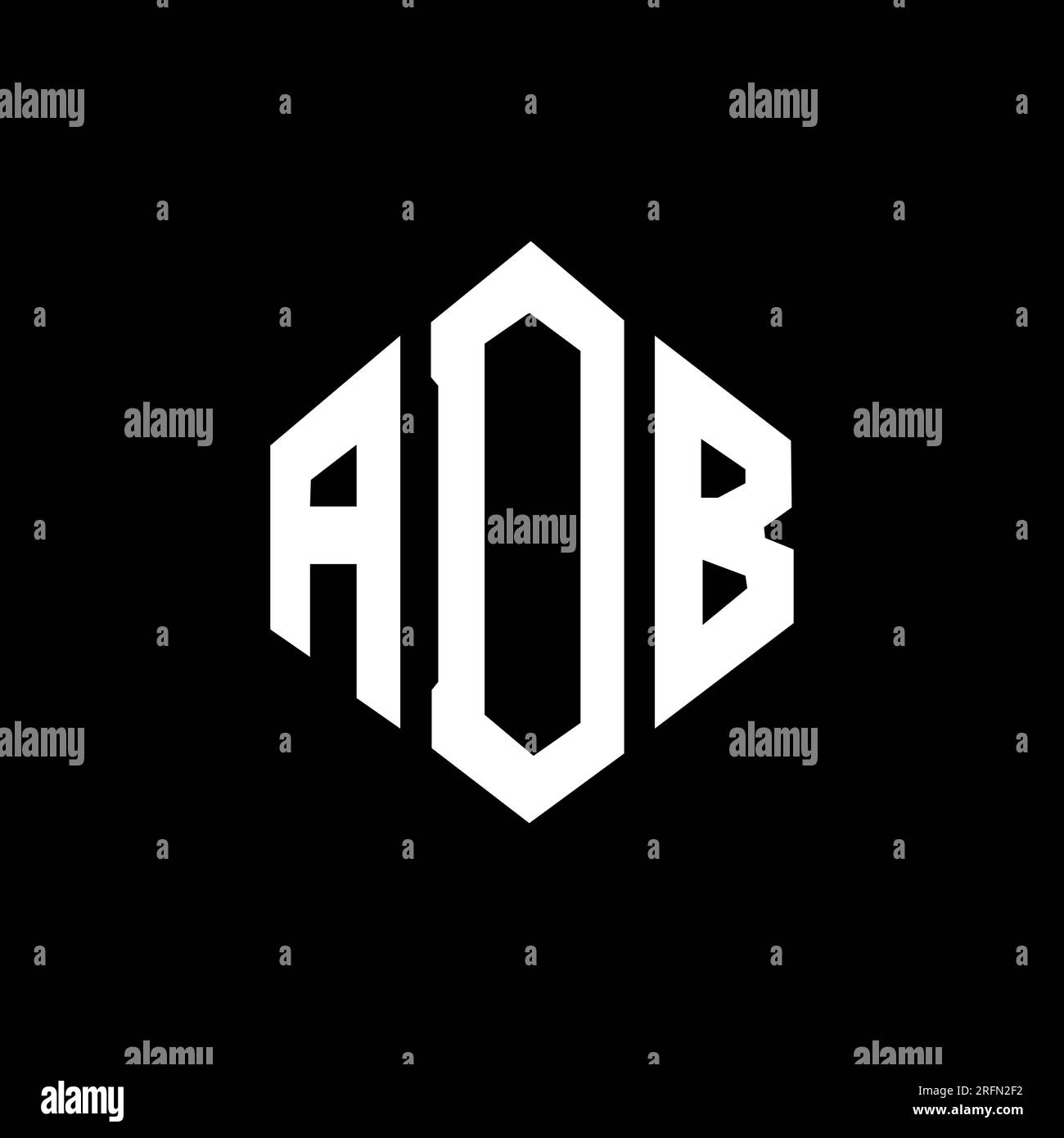 ADB letter logo design with polygon shape. ADB polygon and cube shape ...