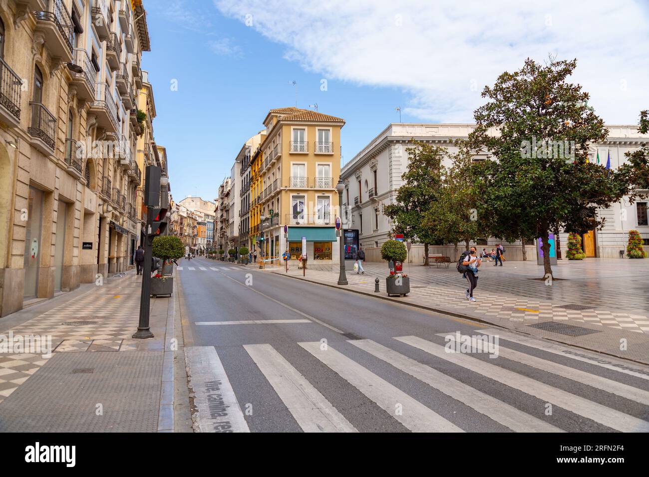 Granada, Spain - February 23, 2022: Generic architecture and street ...