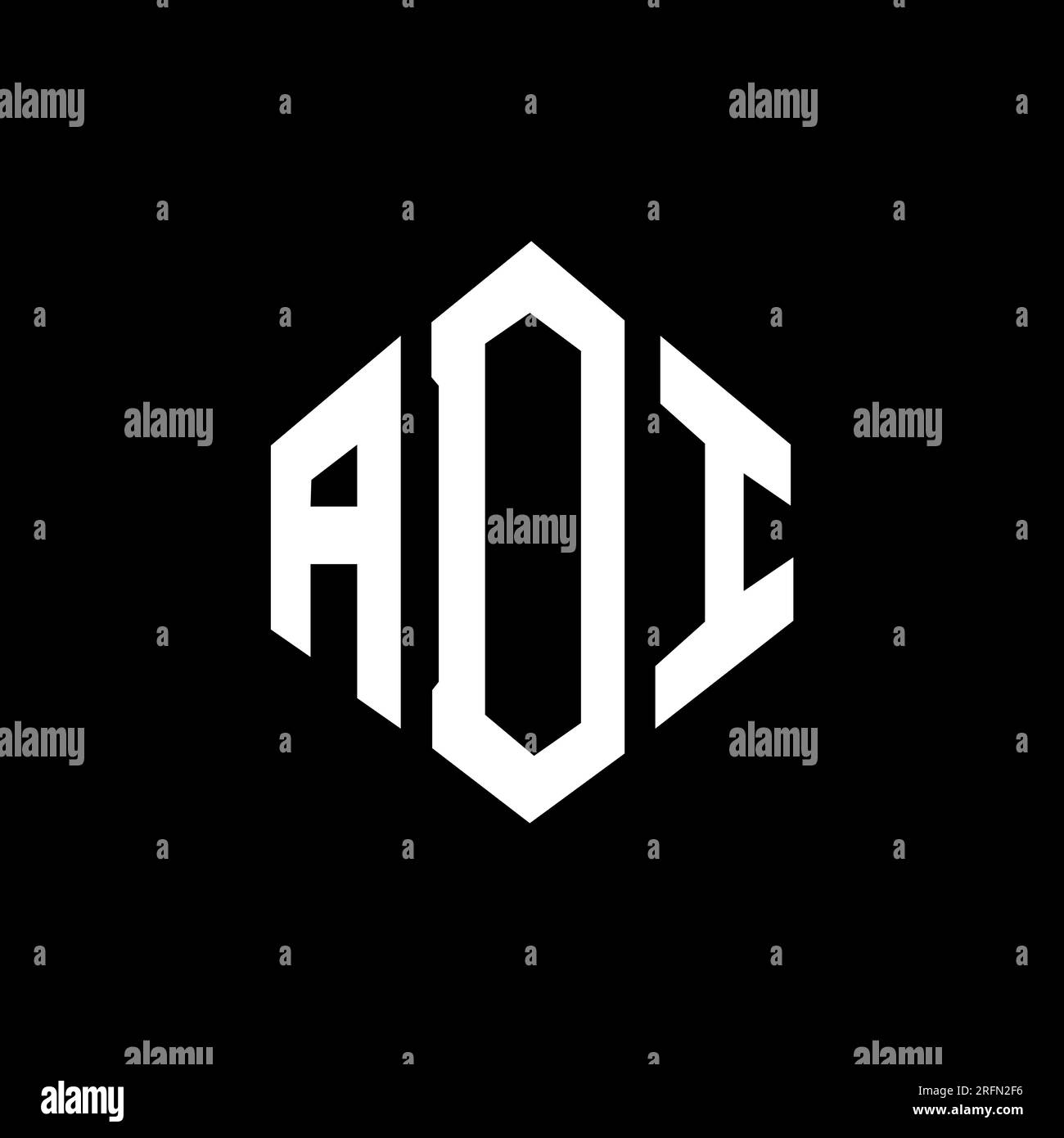 ADI letter logo design with polygon shape. ADI polygon and cube shape ...