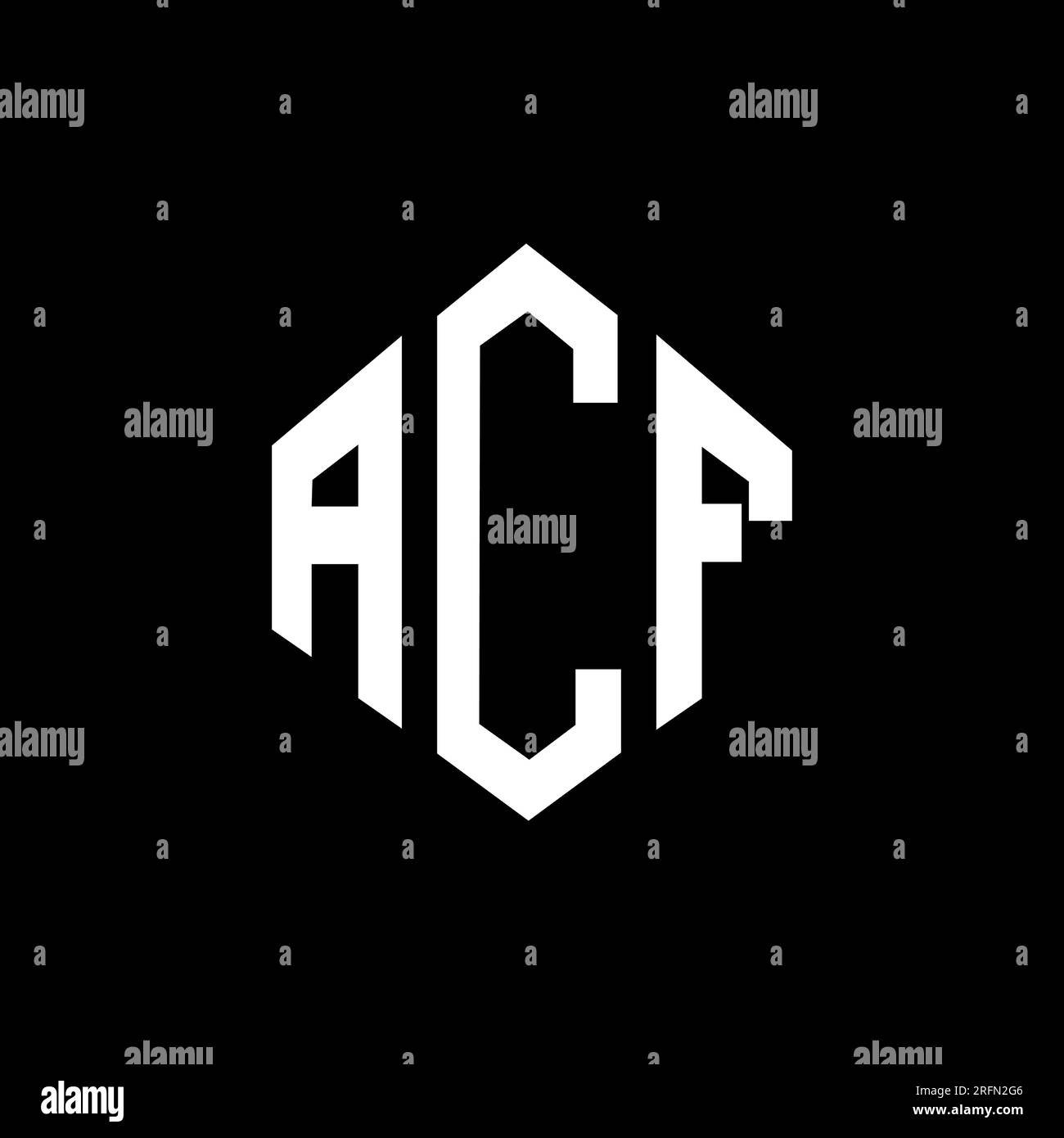 ACF letter logo design with polygon shape. ACF polygon and cube shape logo design. ACF hexagon ...