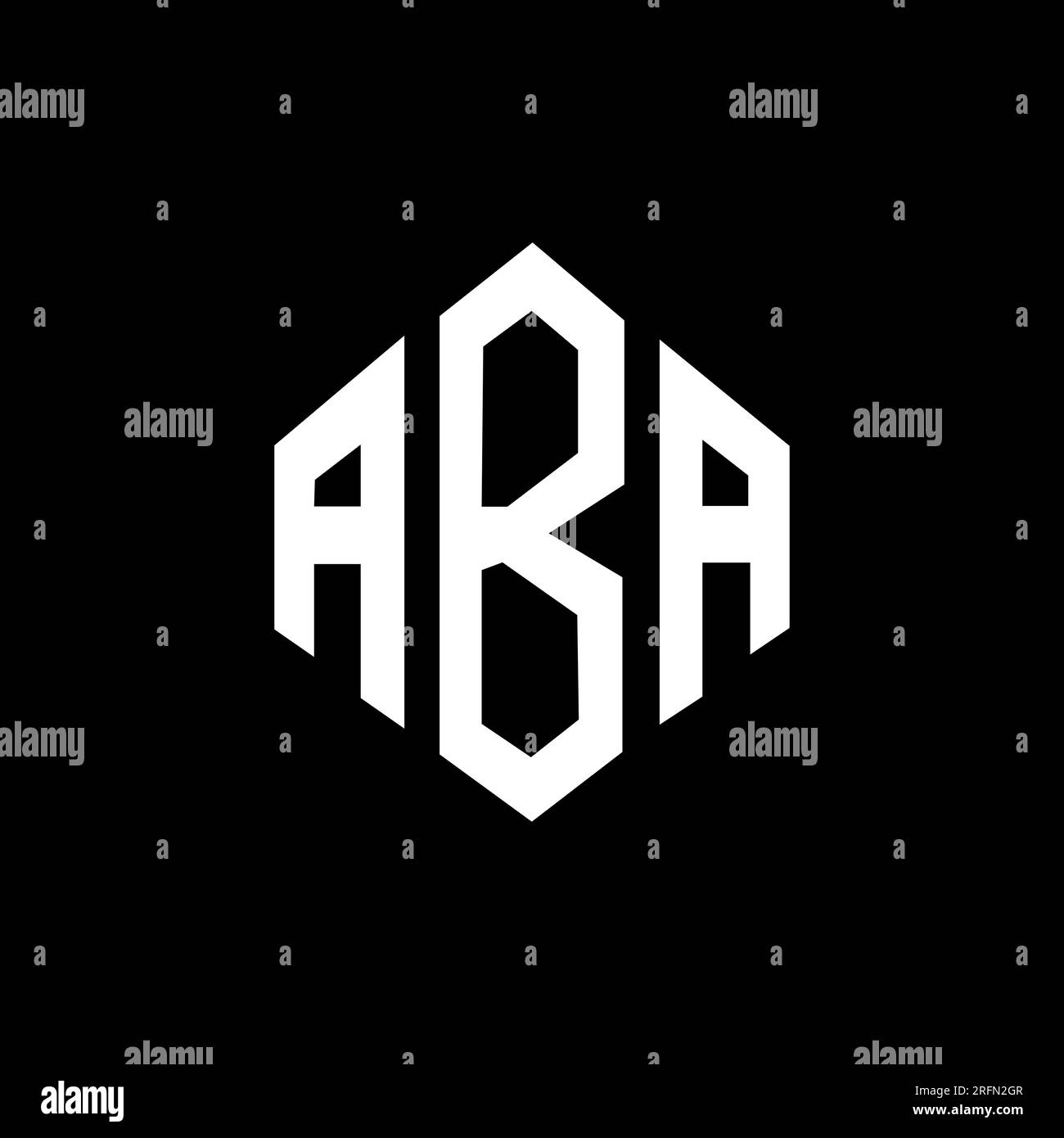 ABA letter logo design with polygon shape. ABA polygon and cube shape ...