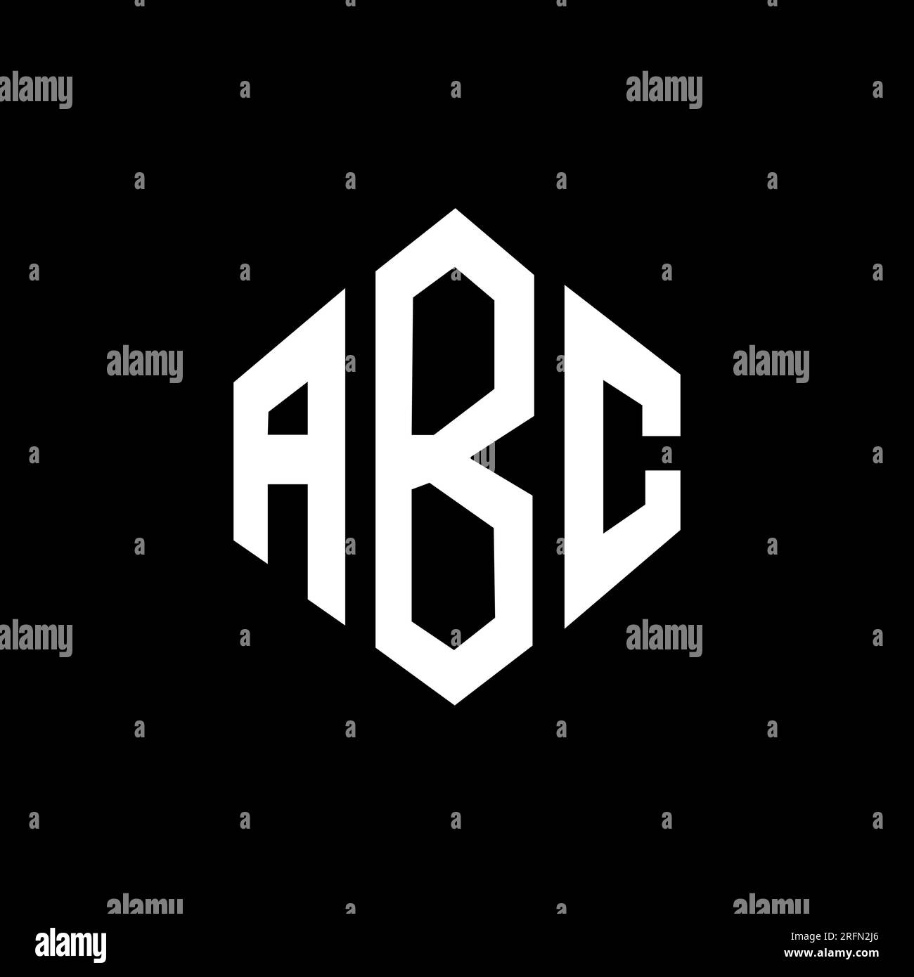 ABC letter logo design with polygon shape. ABC polygon and cube shape ...