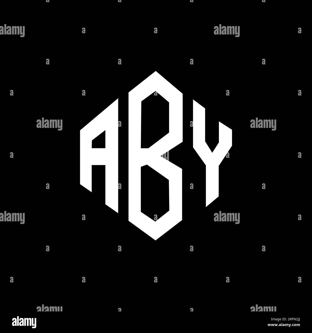 ABY letter logo design with polygon shape. ABY polygon and cube shape ...