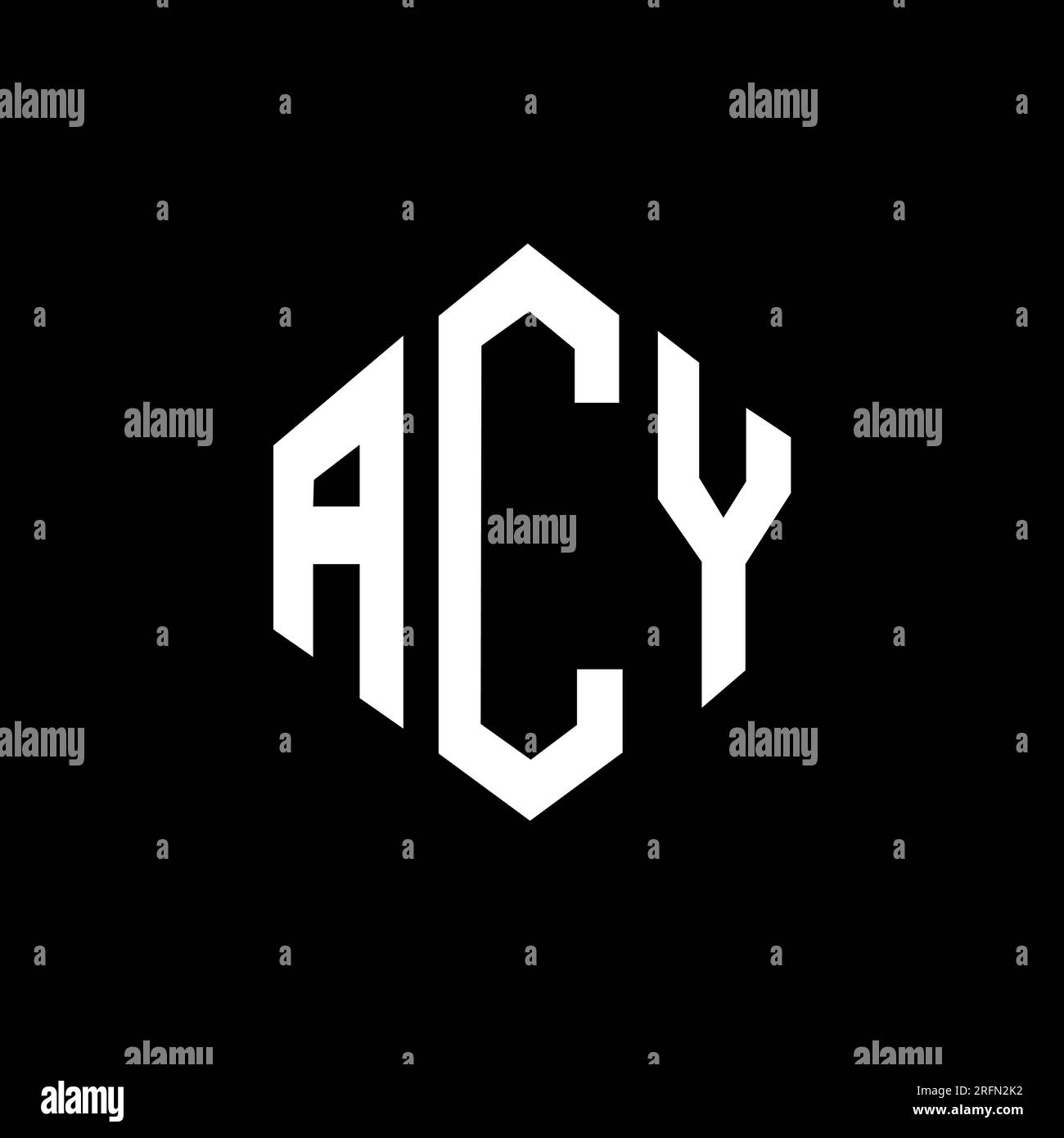 ACY letter logo design with polygon shape. ACY polygon and cube shape ...