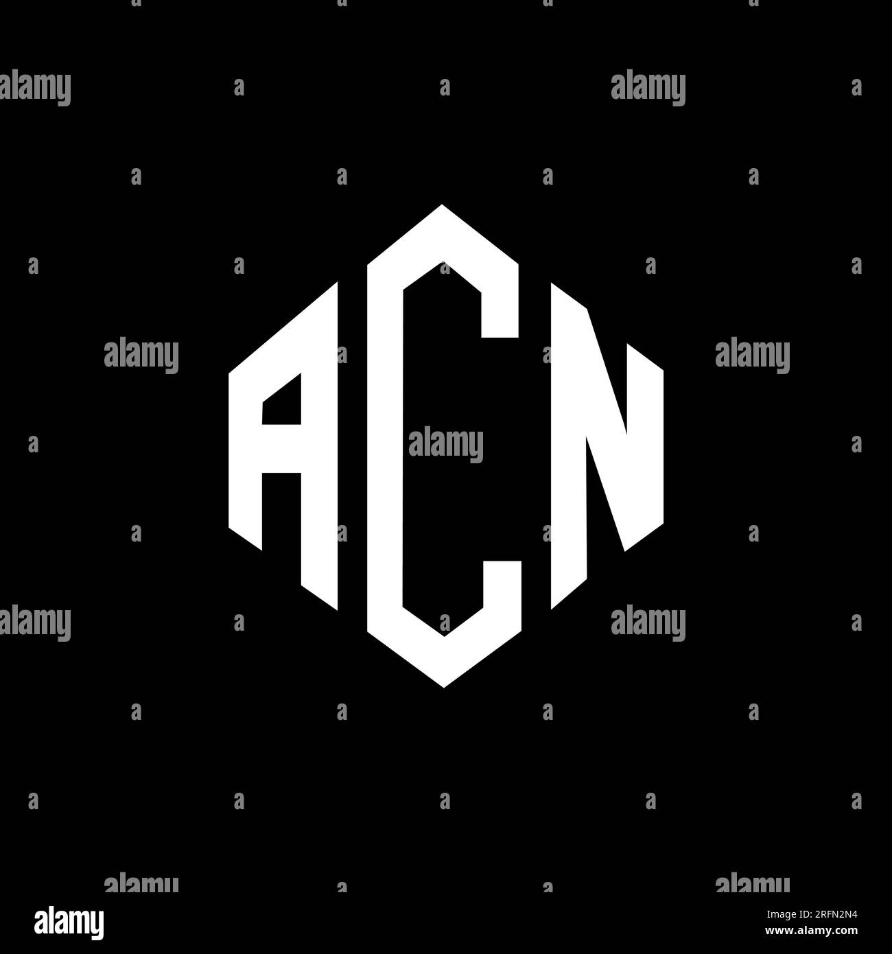 ACN letter logo design with polygon shape. ACN polygon and cube shape ...