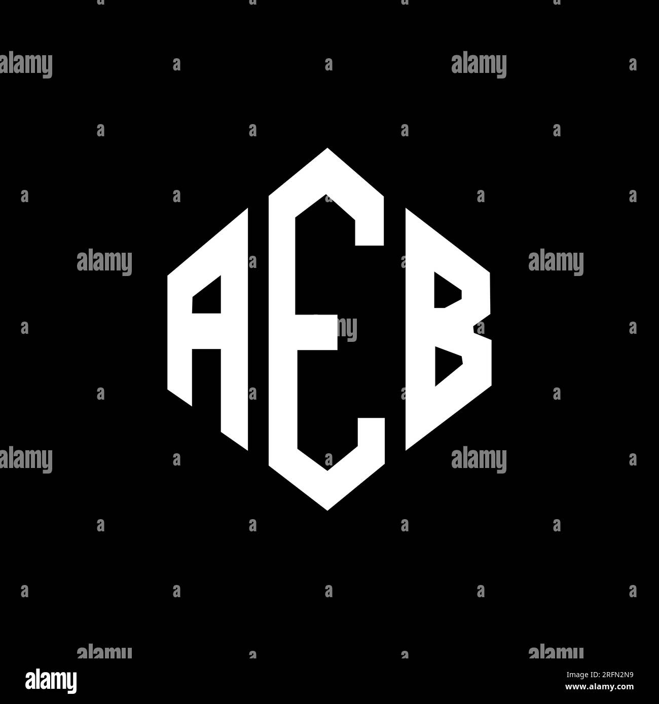 AEB letter logo design with polygon shape. AEB polygon and cube shape logo design. AEB hexagon ...