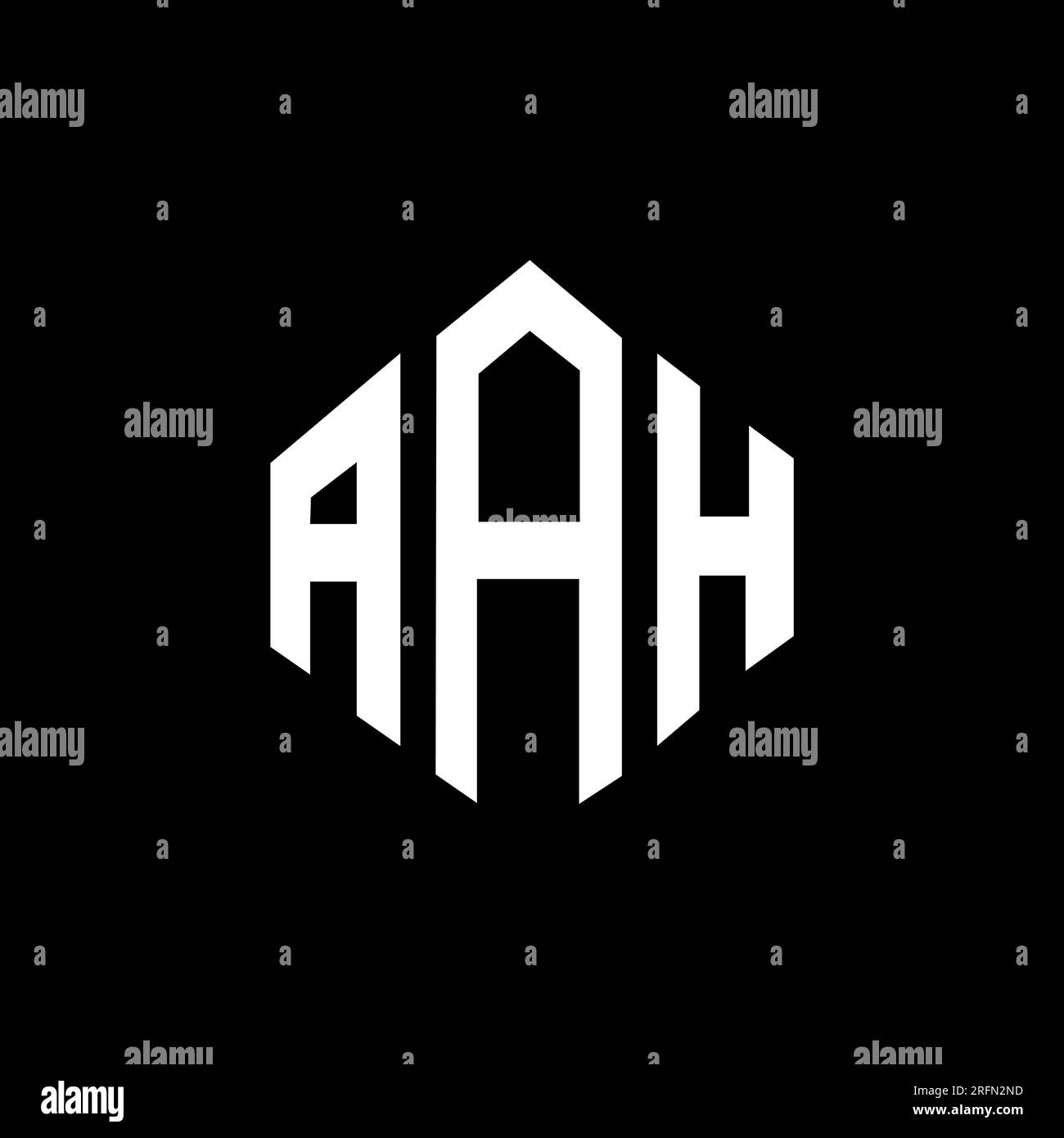 AAH letter logo design with polygon shape. AAH polygon and cube shape ...