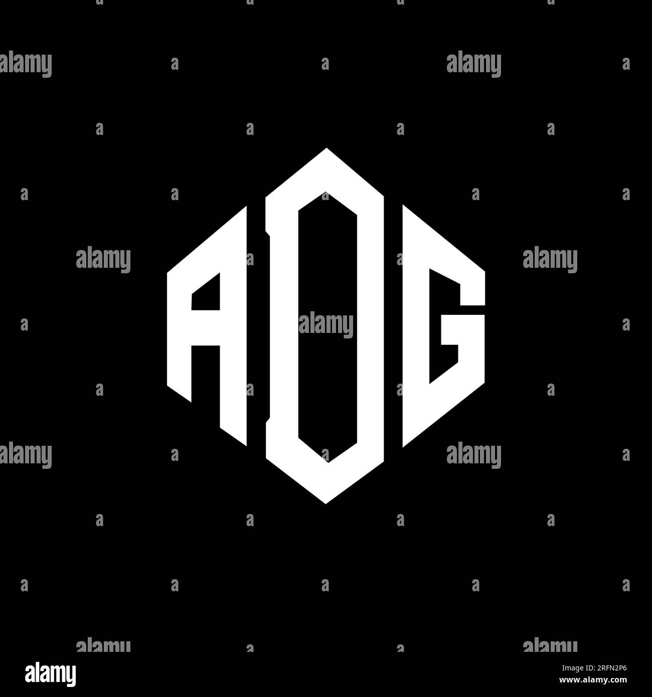 ADG letter logo design with polygon shape. ADG polygon and cube shape ...