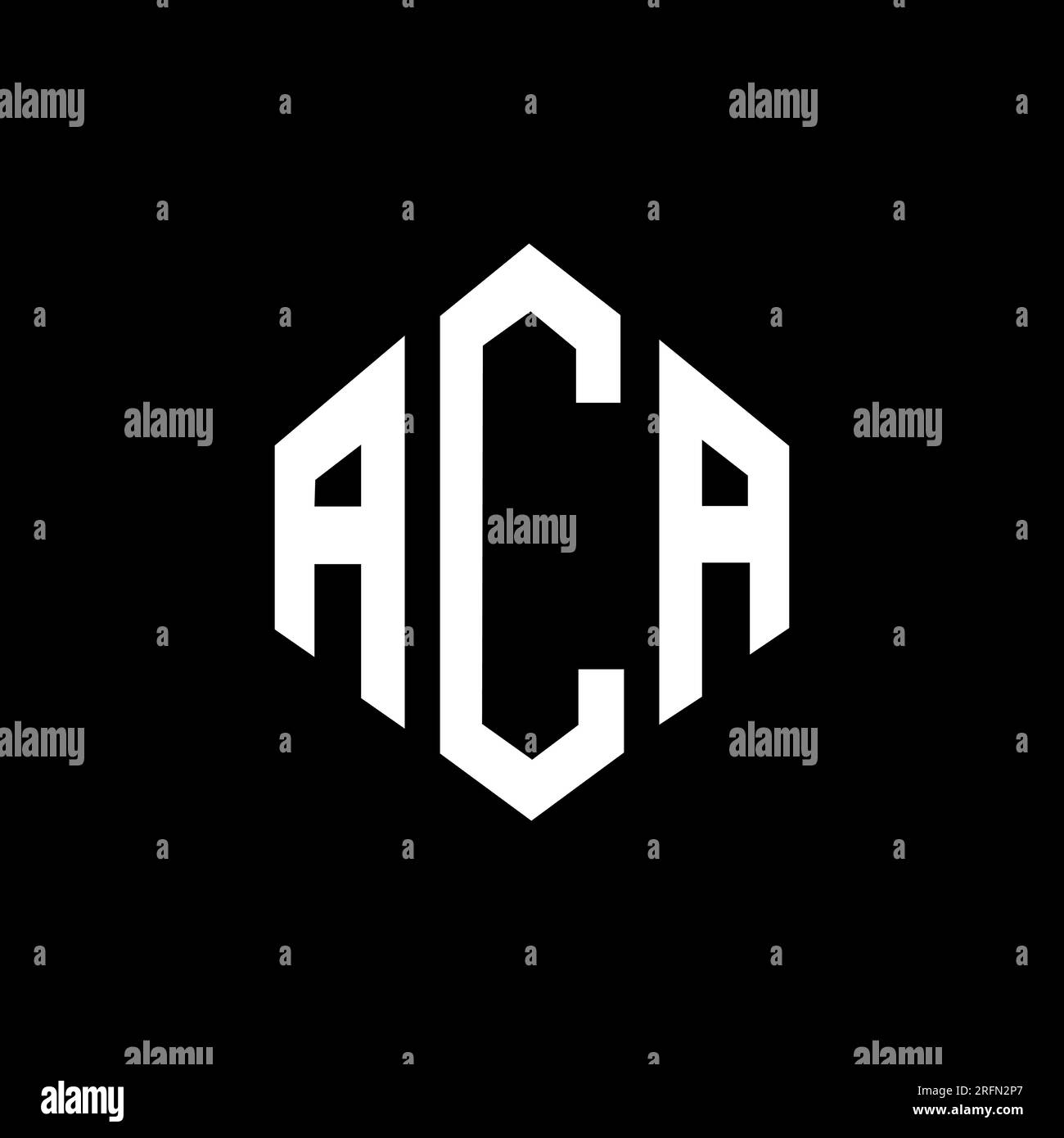 ACA letter logo design with polygon shape. ACA polygon and cube shape logo design. ACA hexagon ...