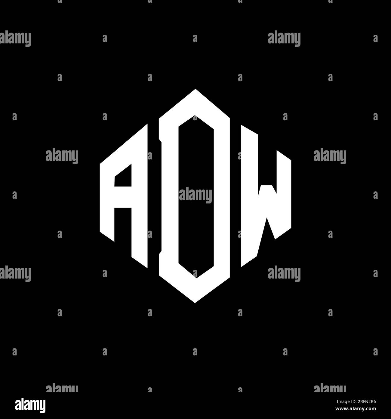ADW letter logo design with polygon shape. ADW polygon and cube shape ...
