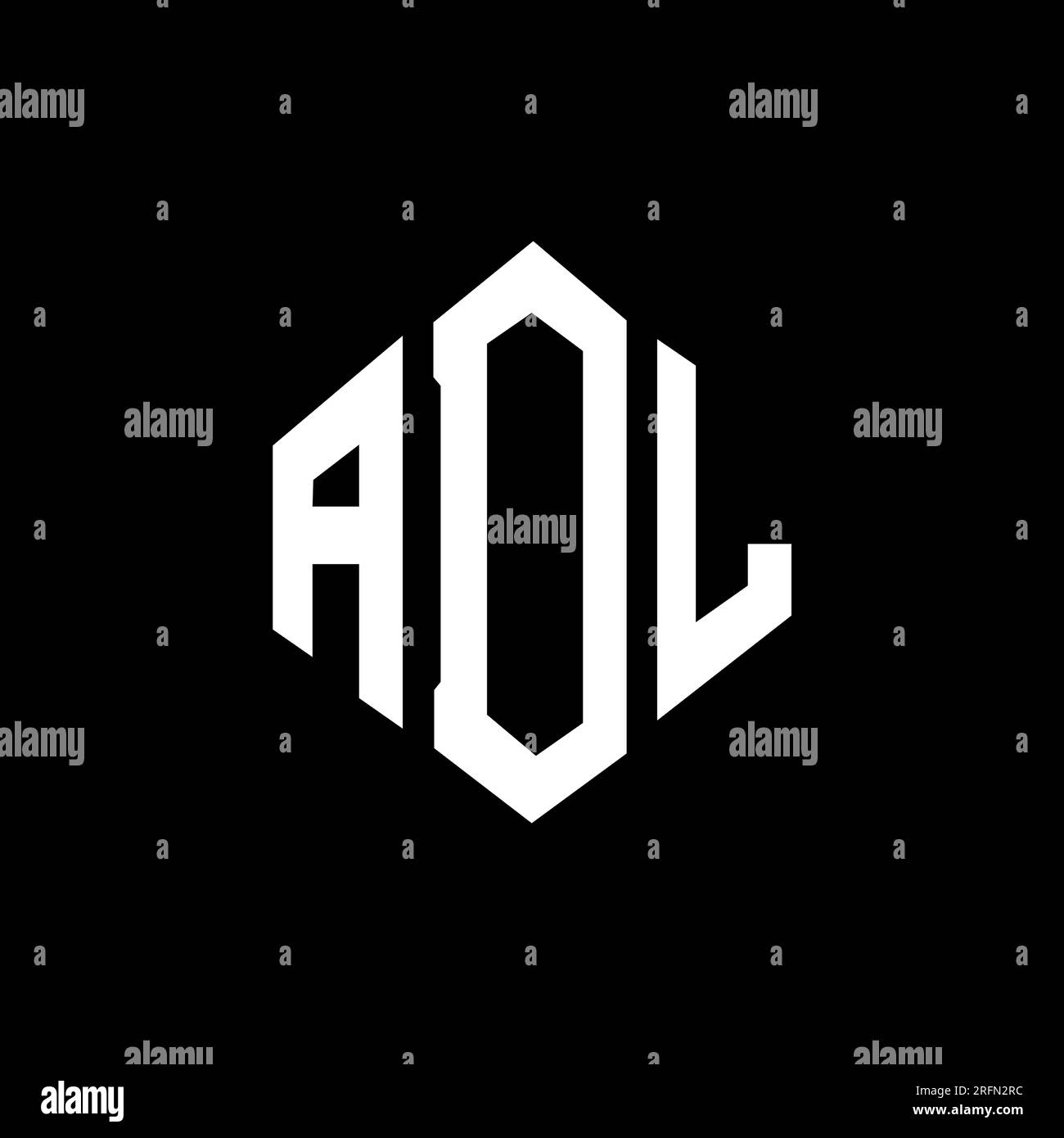ADL letter logo design with polygon shape. ADL polygon and cube shape ...