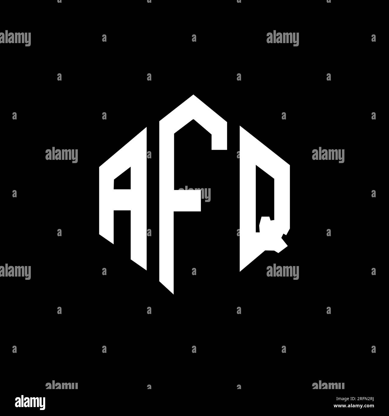 AFQ letter logo design with polygon shape. AFQ polygon and cube shape ...