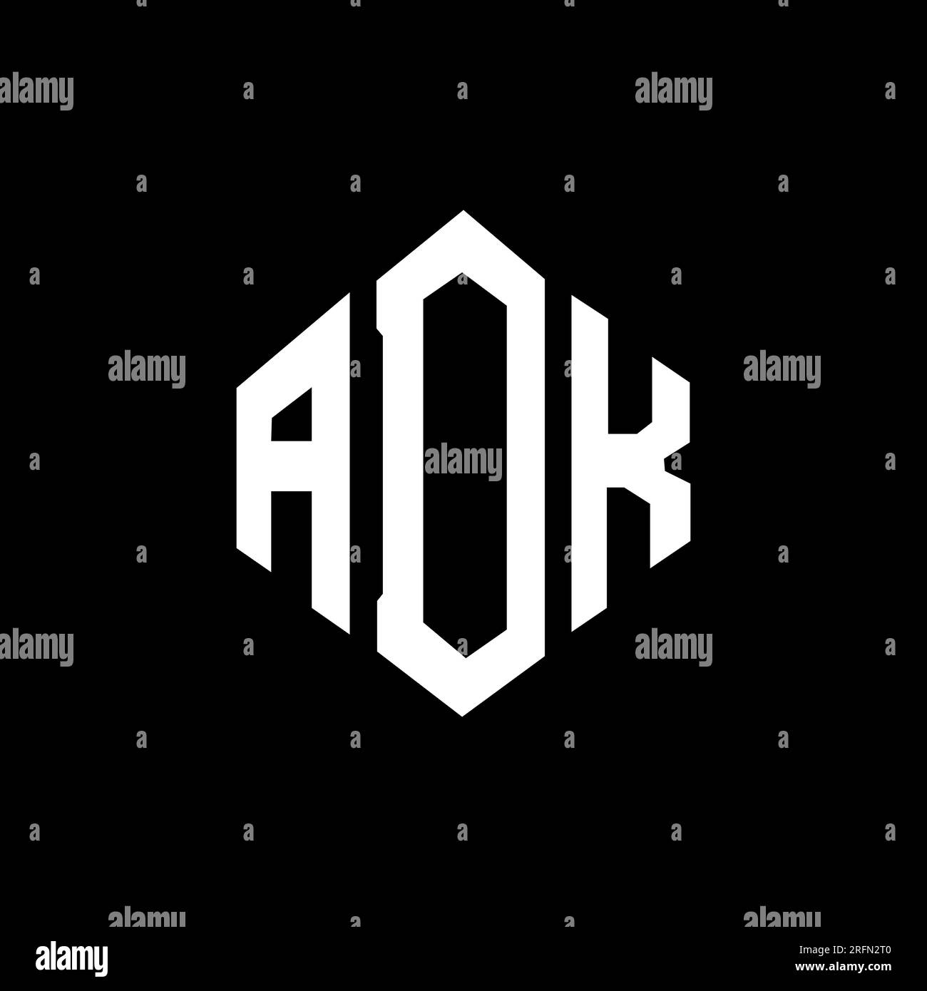 ADK letter logo design with polygon shape. ADK polygon and cube shape ...