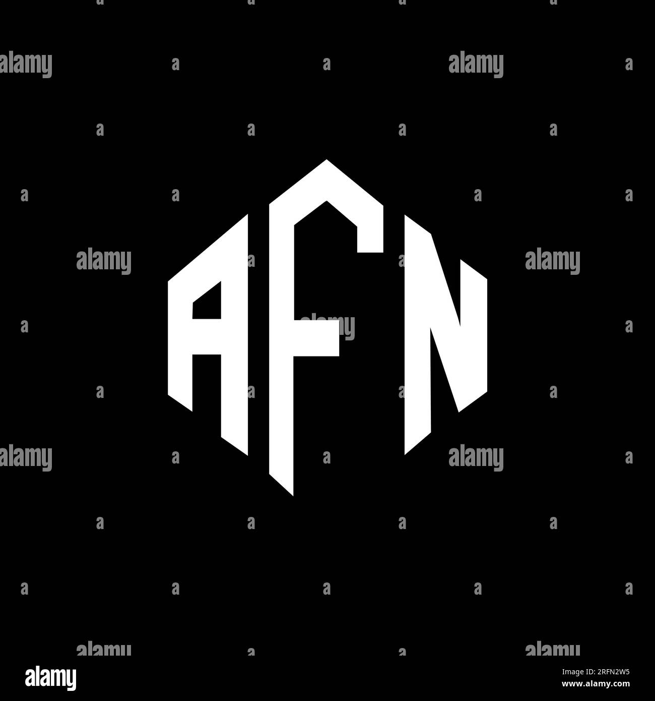AFN letter logo design with polygon shape. AFN polygon and cube shape ...