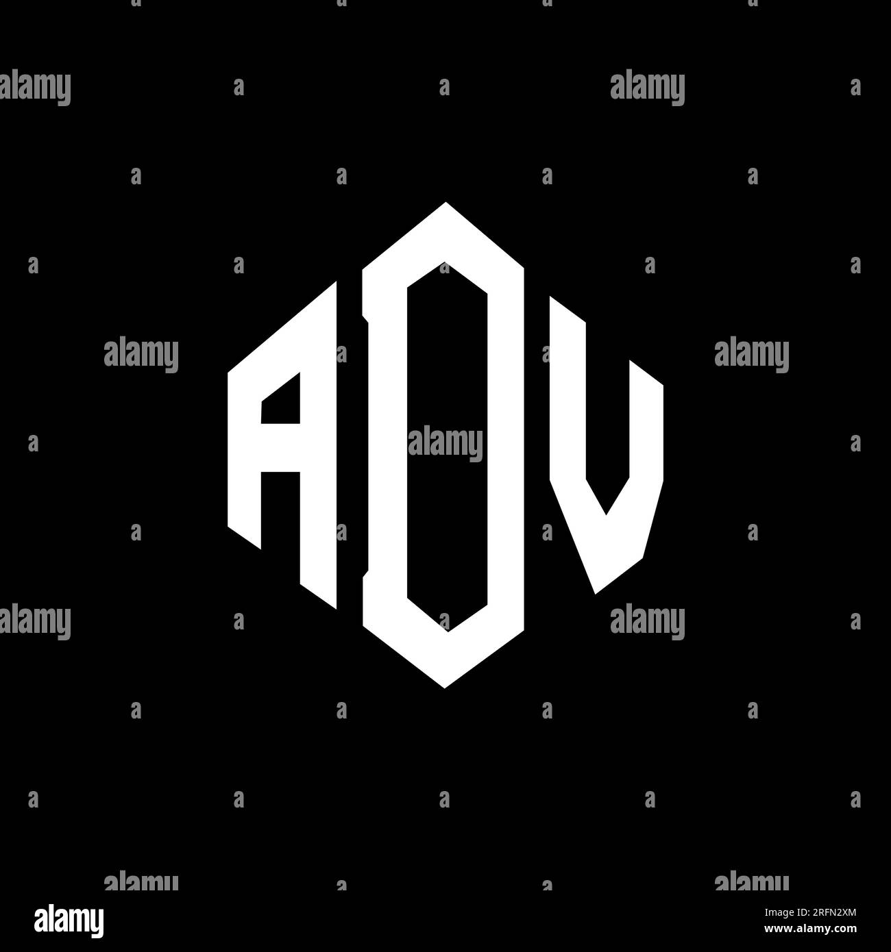 ADV letter logo design with polygon shape. ADV polygon and cube shape ...