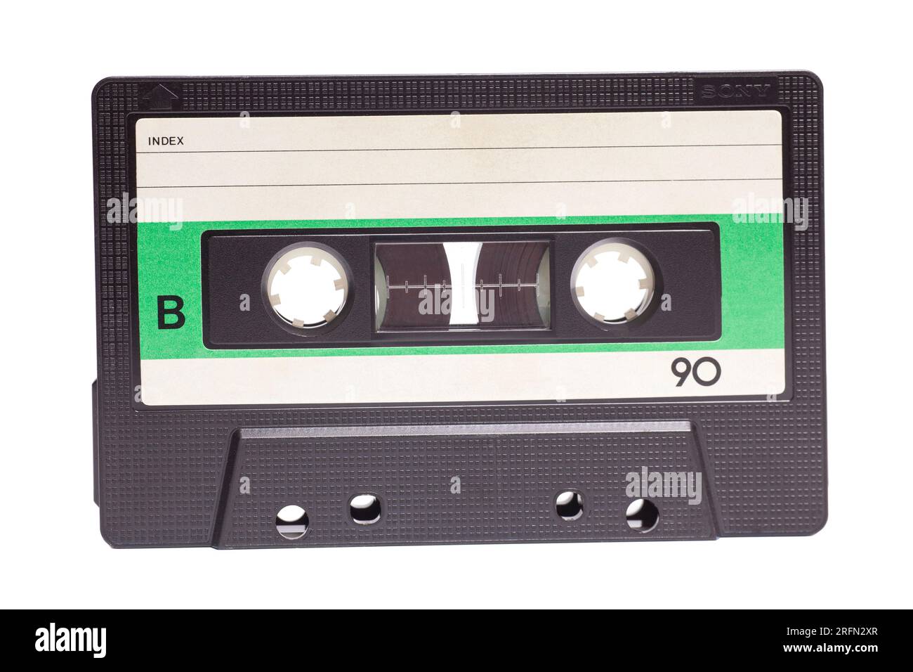Close up of retro audio cassette tape,side B Stock Photo - Alamy