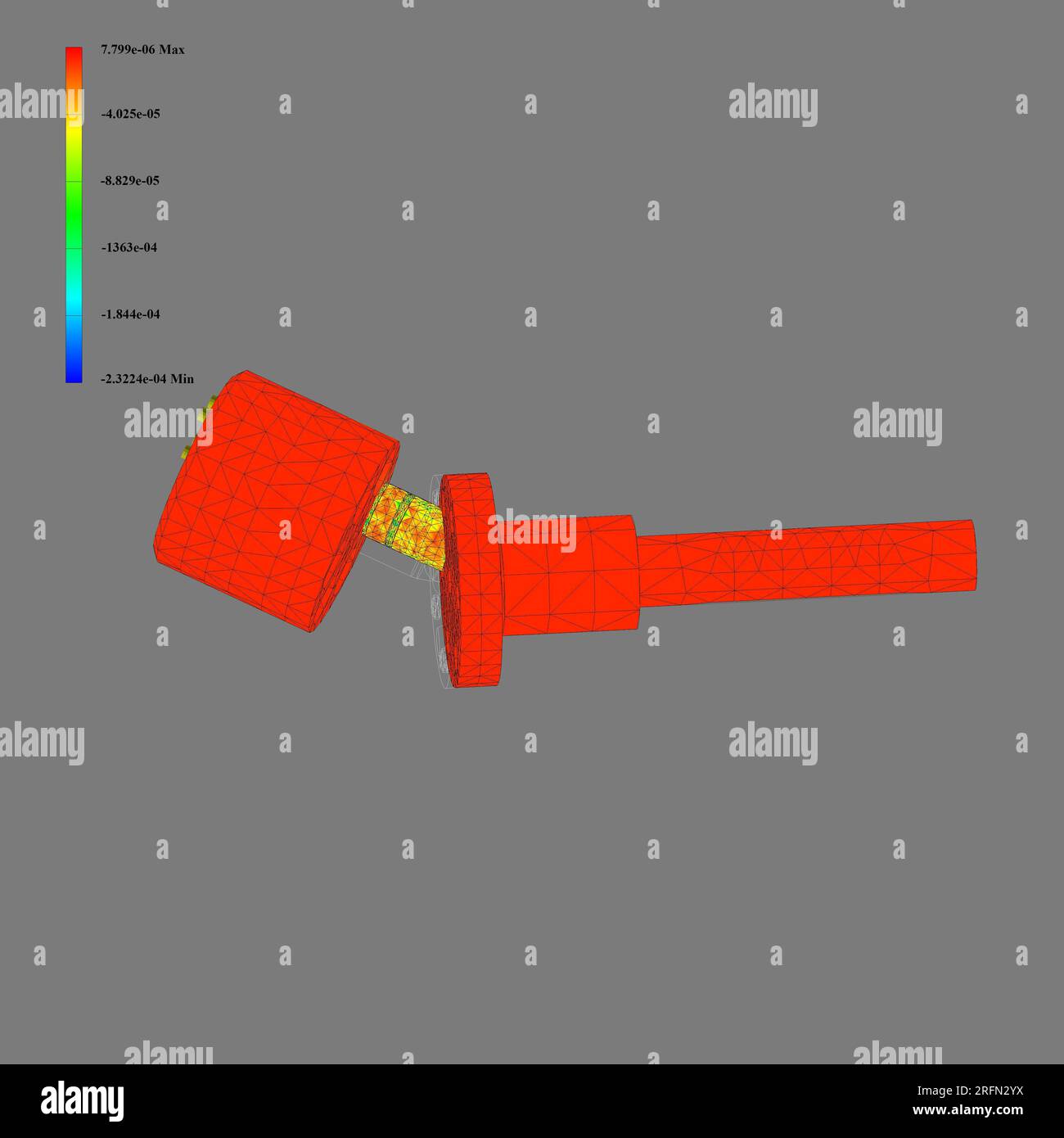 FEM analysis of joint and axel, suspension component, finite element ...