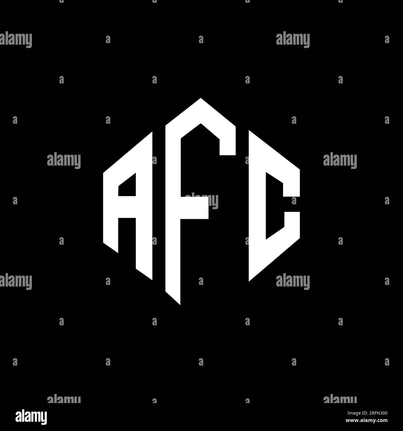 AFC letter logo design with polygon shape. AFC polygon and cube shape ...