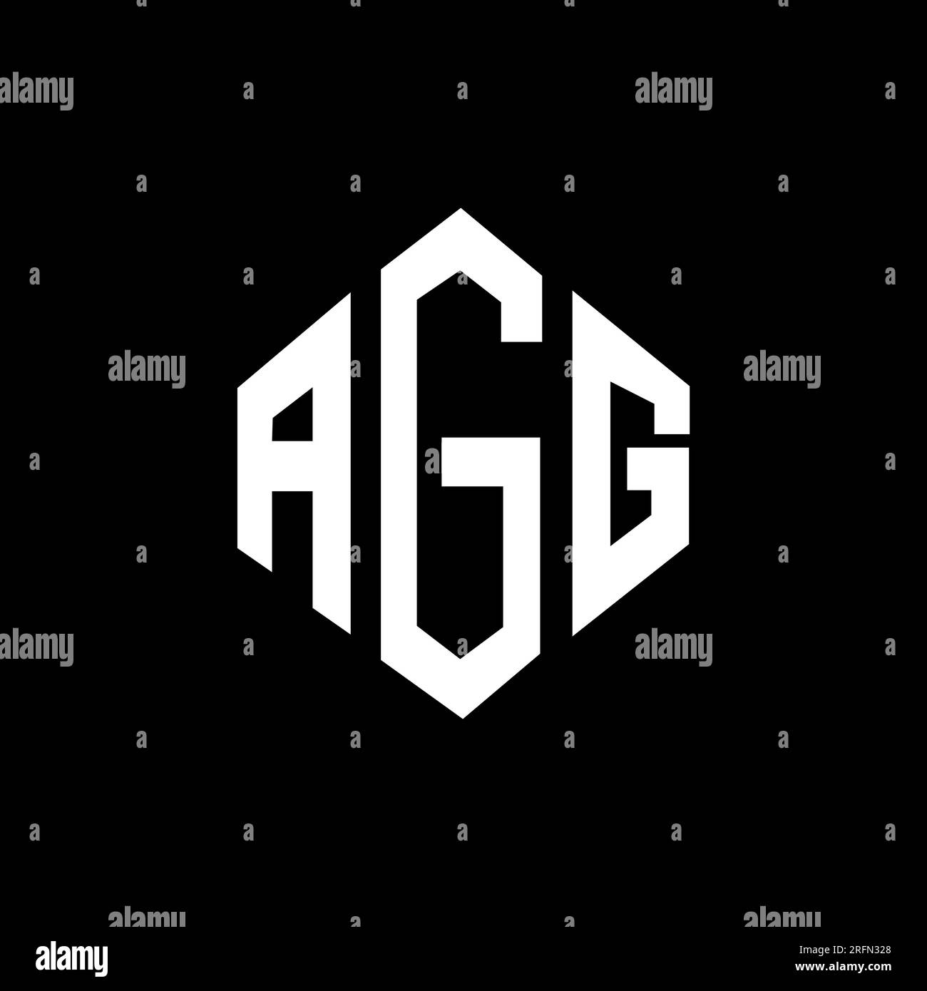 AGG letter logo design with polygon shape. AGG polygon and cube shape ...