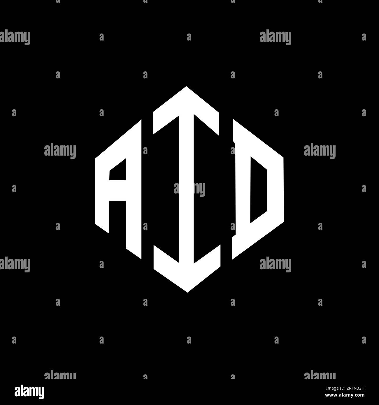 AID letter logo design with polygon shape. AID polygon and cube shape ...