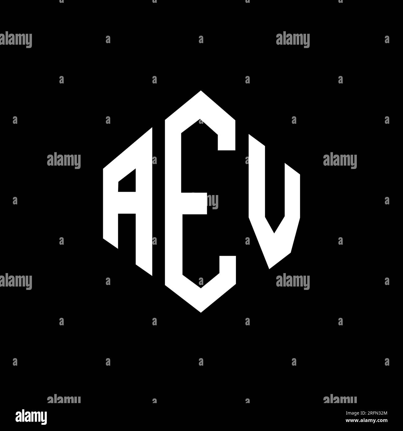 AEV letter logo design with polygon shape. AEV polygon and cube shape ...