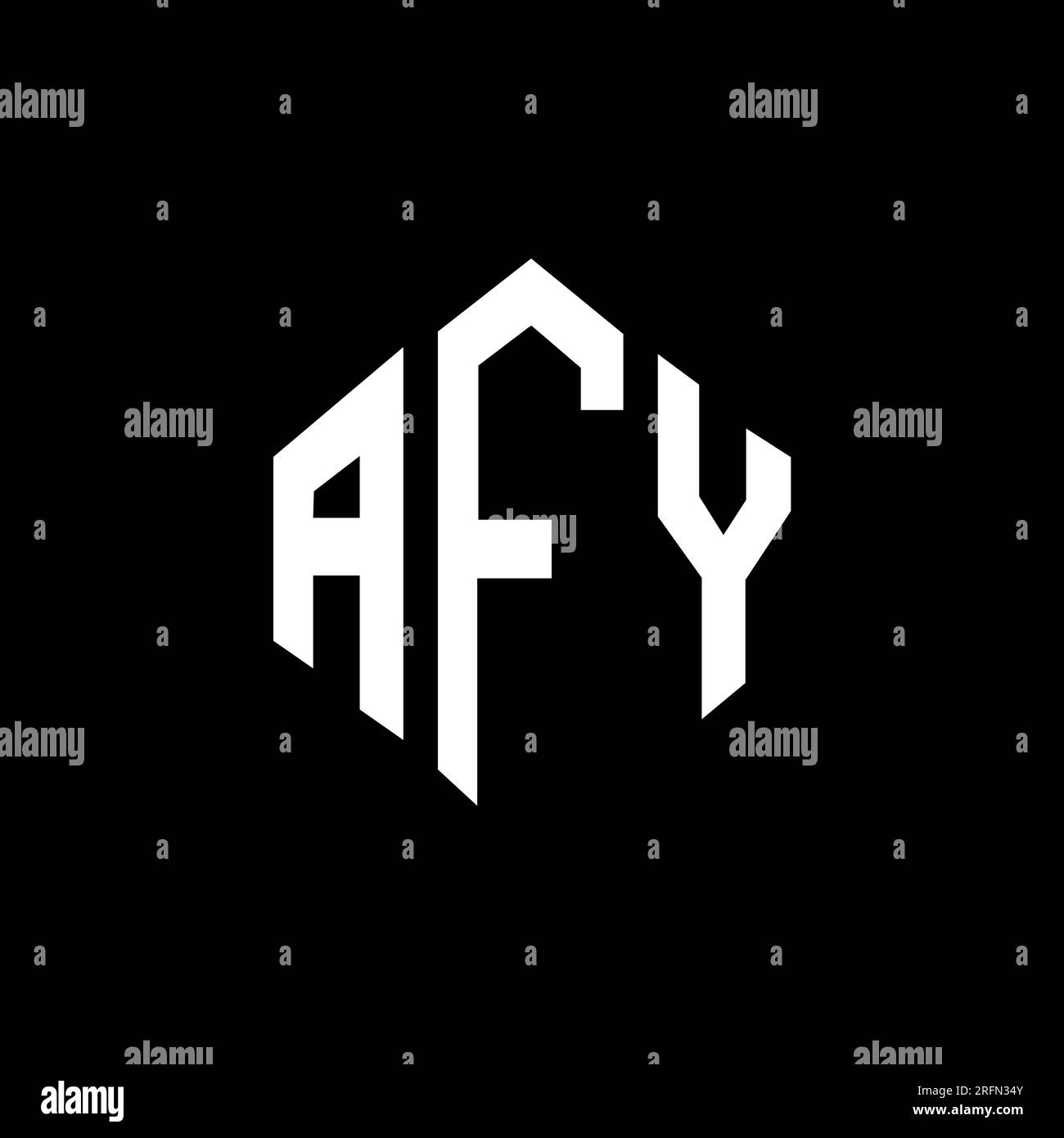 AFY letter logo design with polygon shape. AFY polygon and cube shape ...
