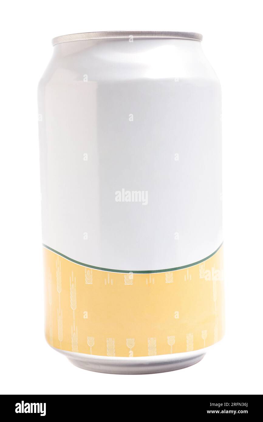 aluminum can isolated on white Stock Photo - Alamy