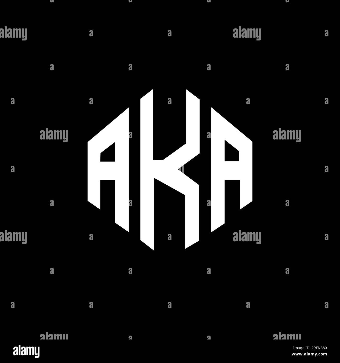 AKA letter logo design with polygon shape. AKA polygon and cube shape ...