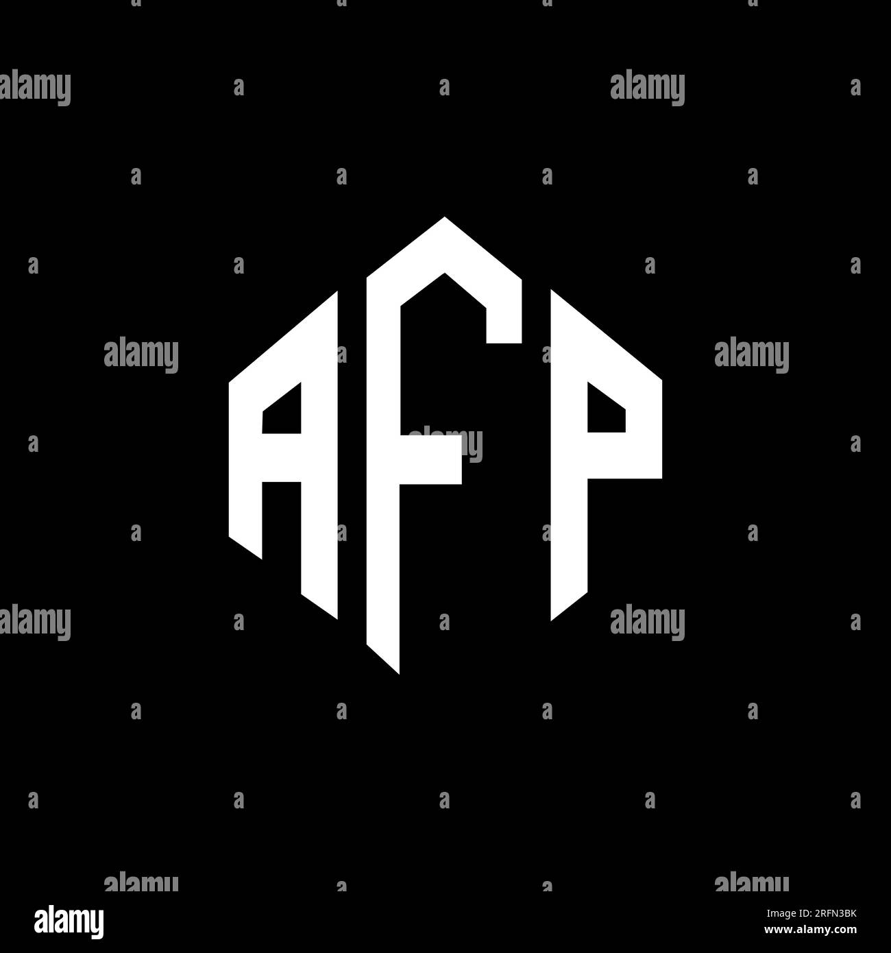 AFP letter logo design with polygon shape. AFP polygon and cube shape ...