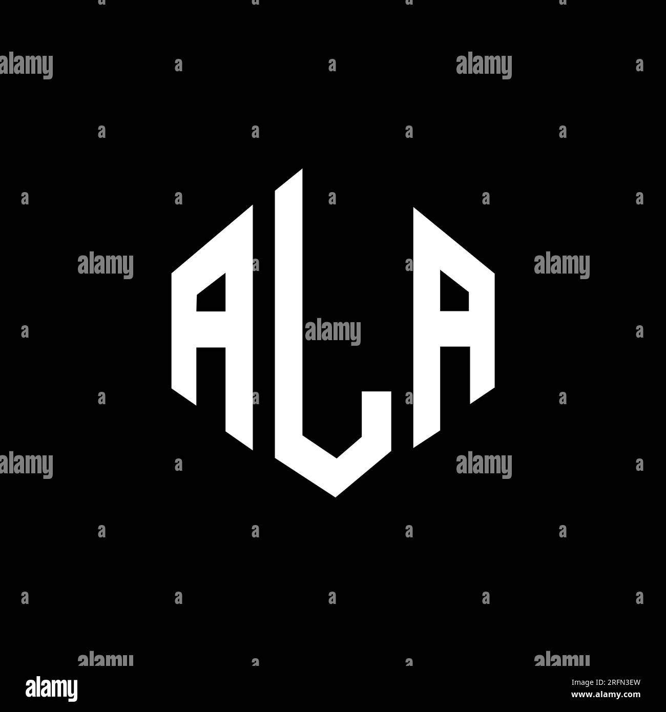 ALA letter logo design with polygon shape. ALA polygon and cube shape ...