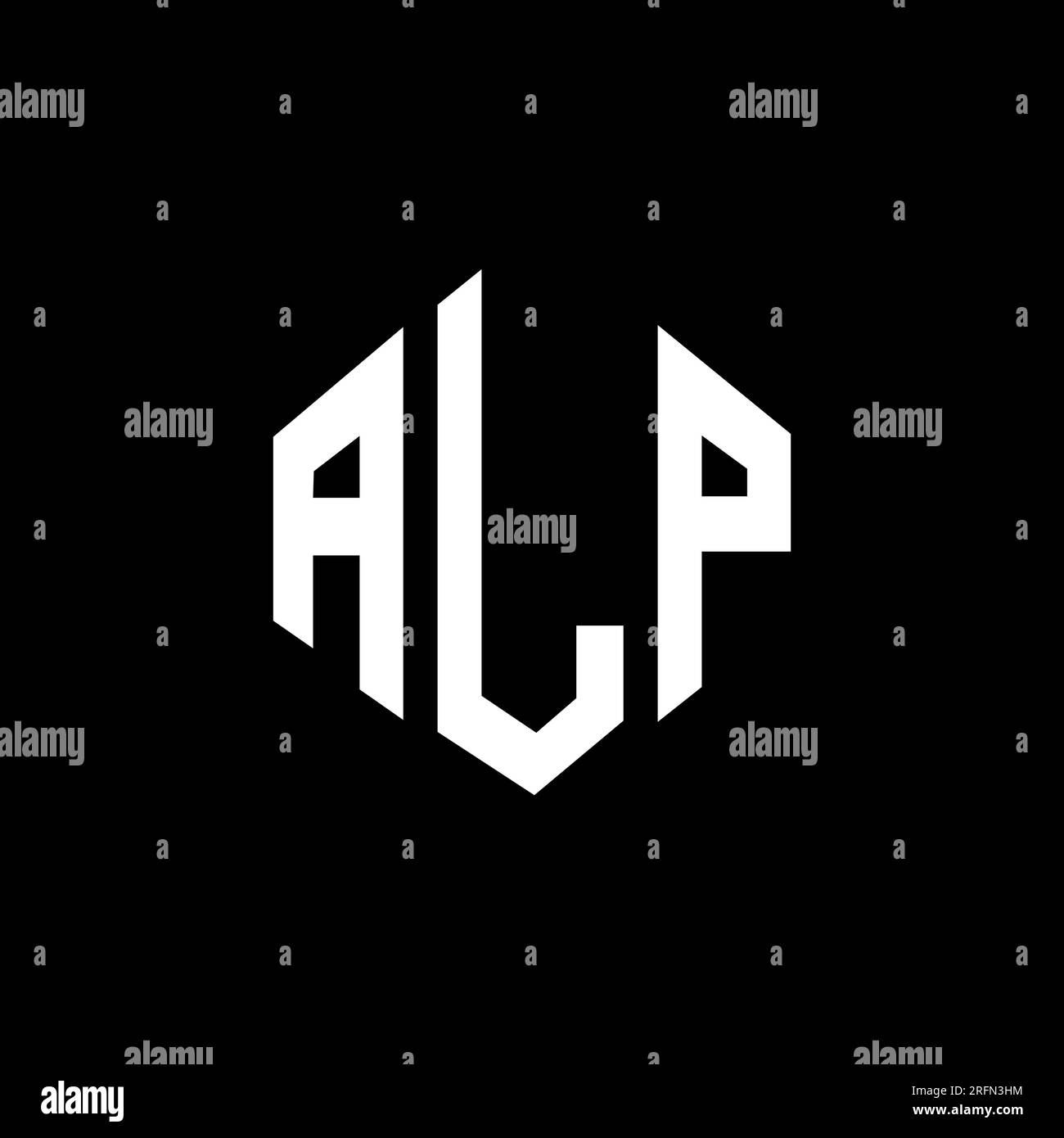 ALP letter logo design with polygon shape. ALP polygon and cube shape ...
