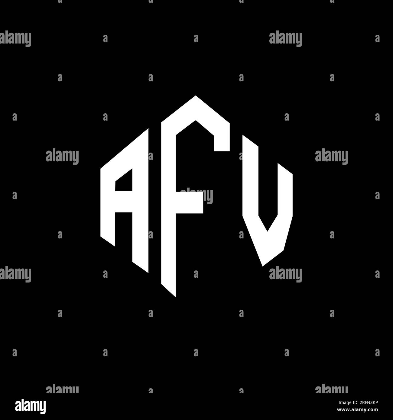 AFV letter logo design with polygon shape. AFV polygon and cube shape ...