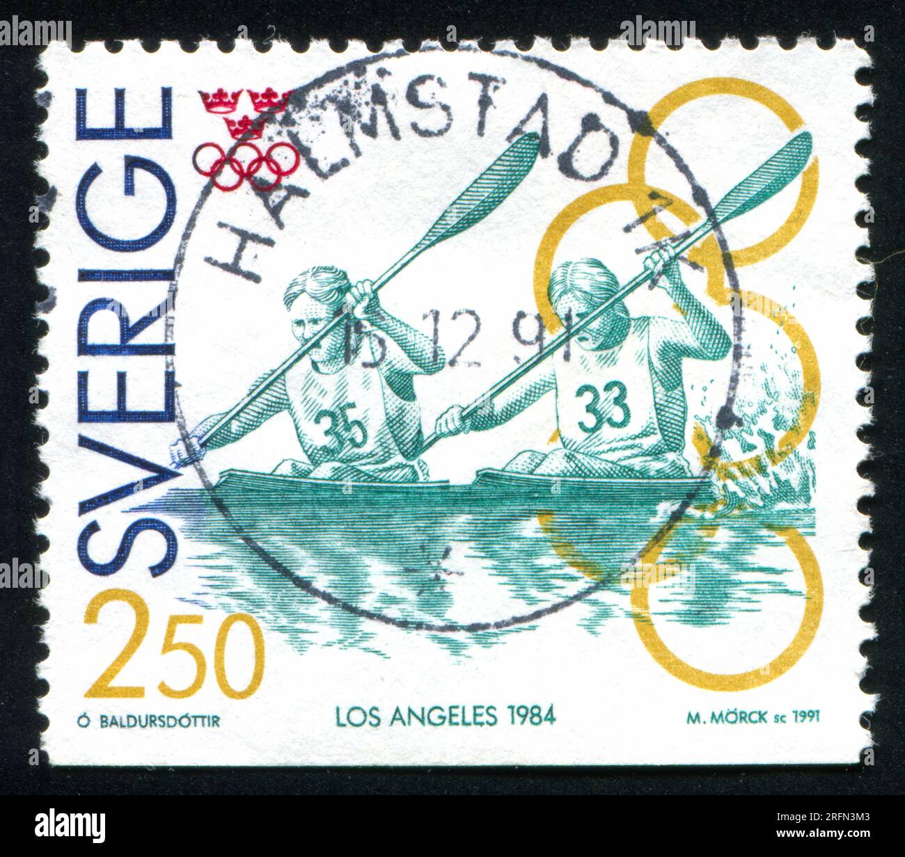 SWEDEN - CIRCA 1991: stamp printed by Sweden, shows Agneta Andersson ...