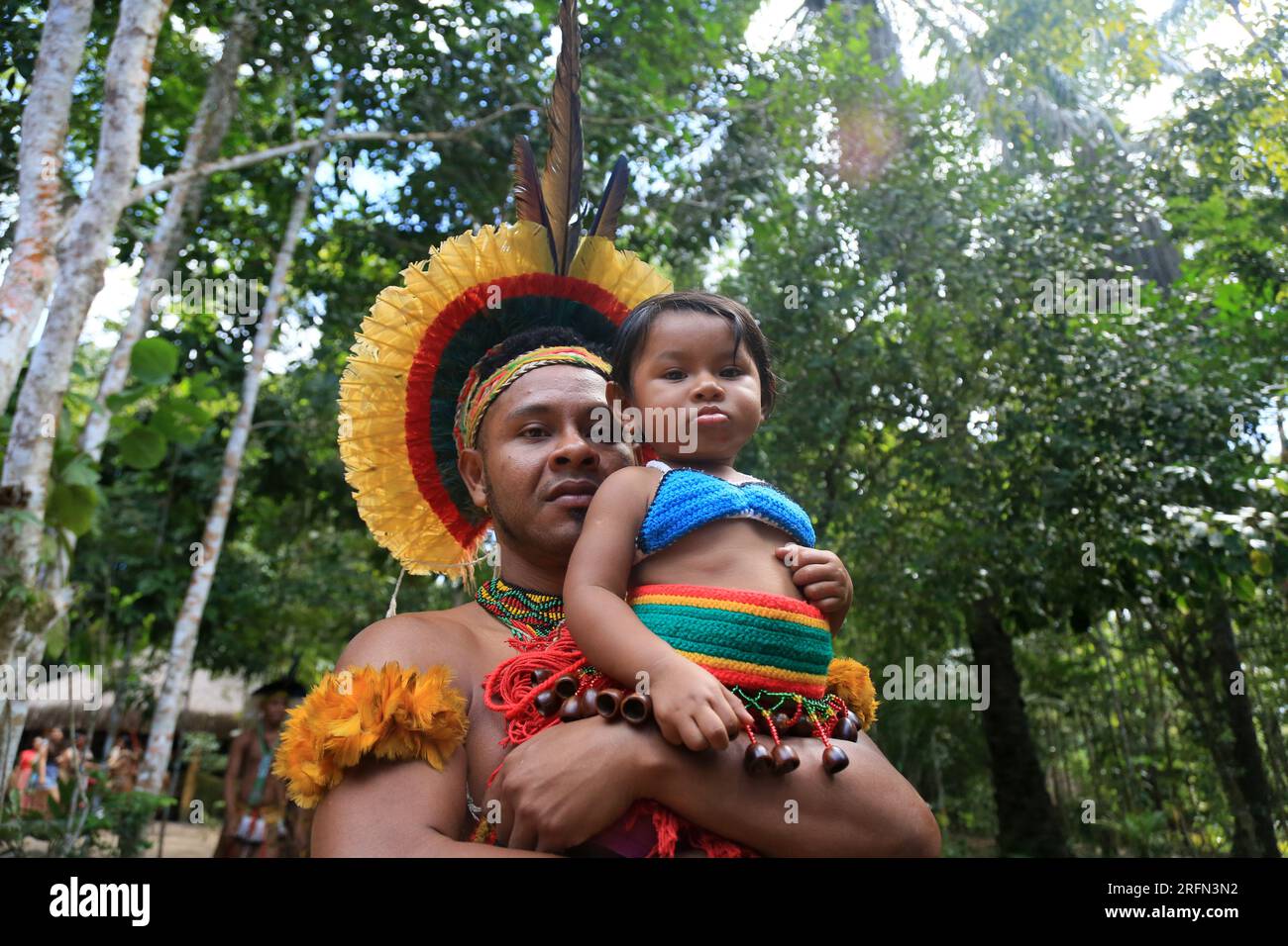 porto seguro, bahia, brazil - august 1, 2023: Etina Pataxo Indians seen ...