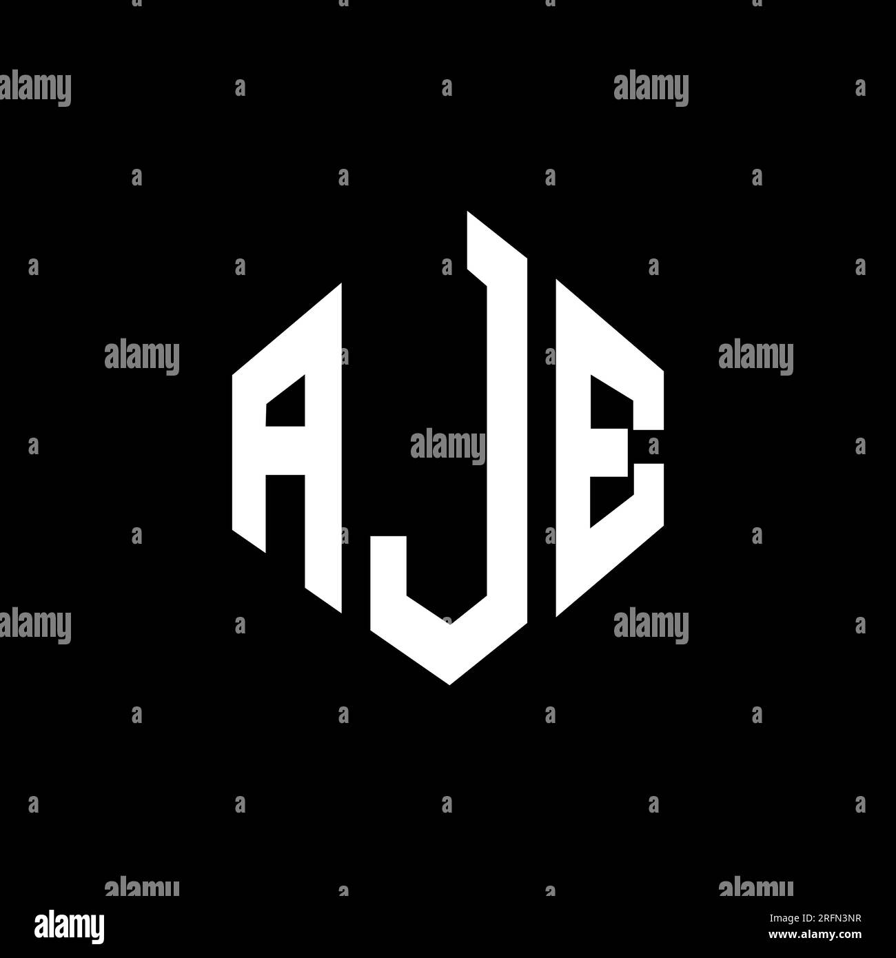 AJE letter logo design with polygon shape. AJE polygon and cube shape ...