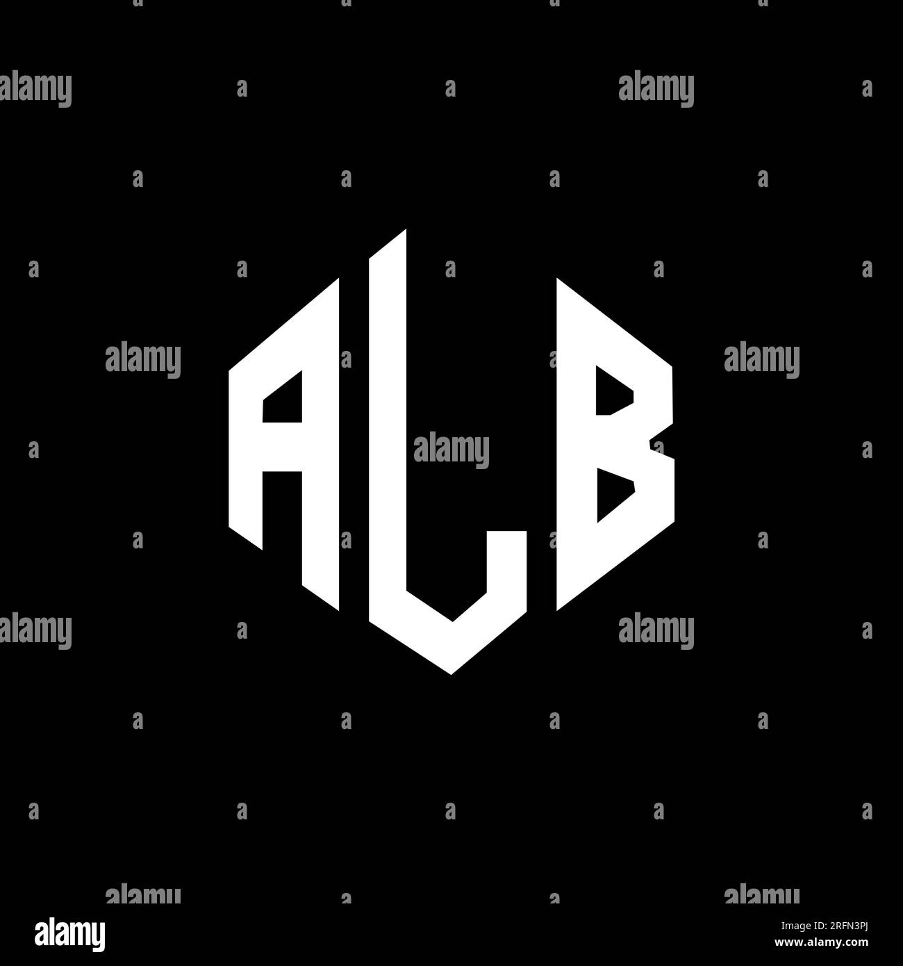 ALB letter logo design with polygon shape. ALB polygon and cube shape ...