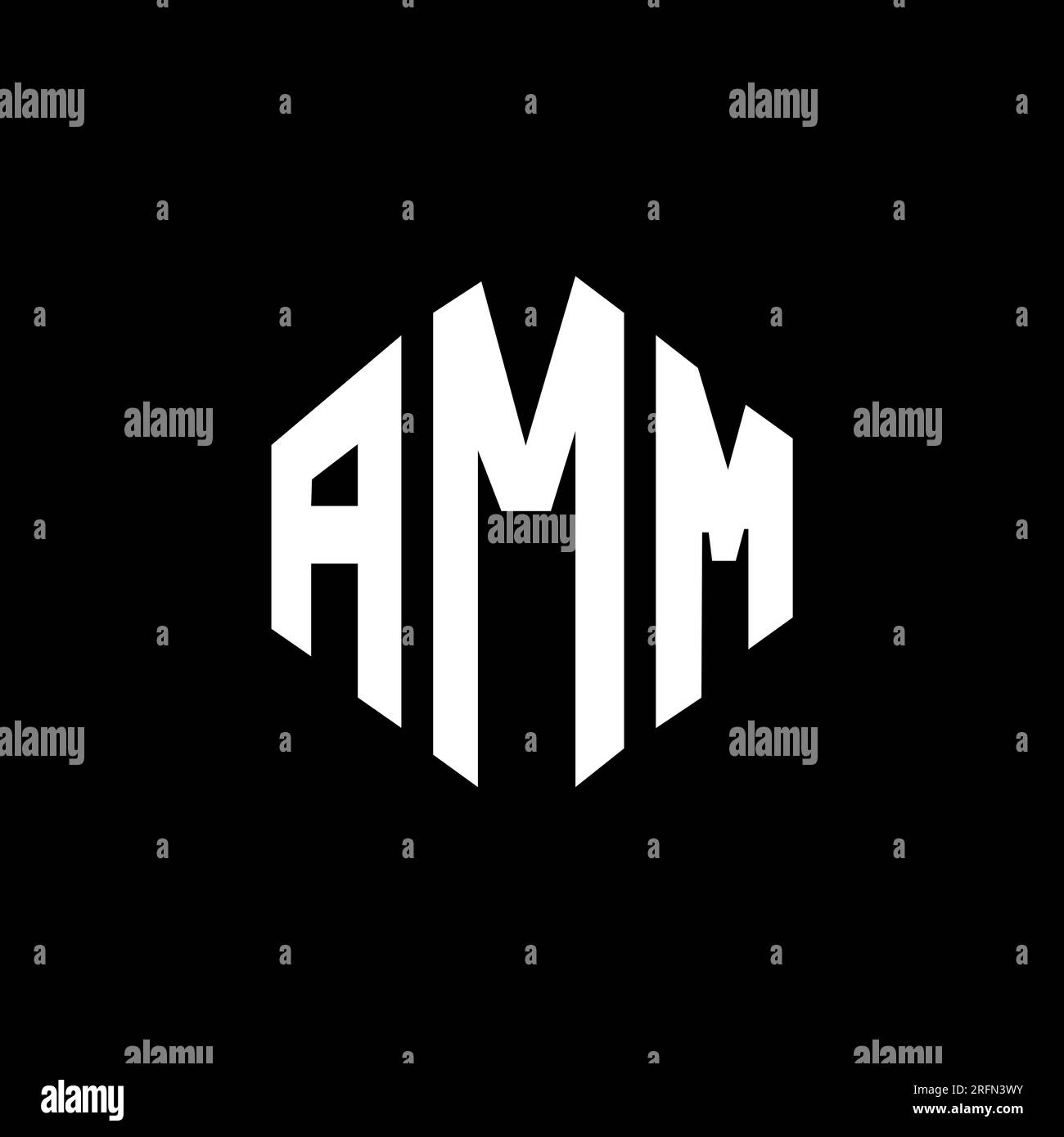 Amm Letter Logo Design With Polygon Shape Amm Polygon And Cube Shape