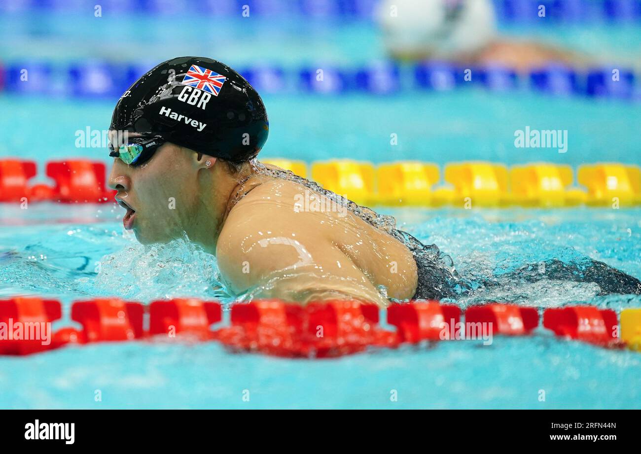 Great Britain's Grace Harvey in the Women's 100m Breaststroke SB5 final ...